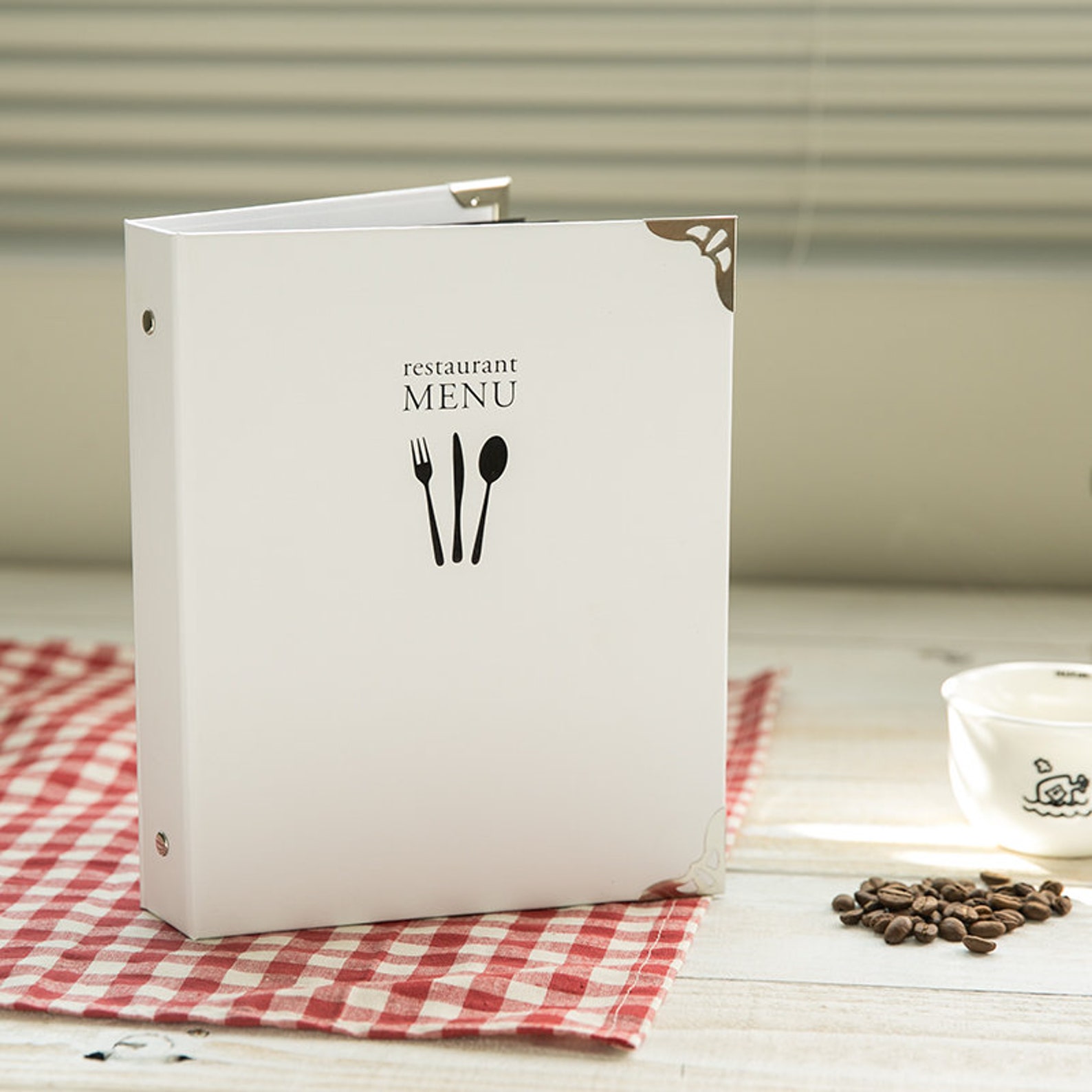 Blue Cover Handmade Menu Book Ring Binder Restaurant Menu - Etsy