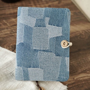 Denim Retro Imitation Patchwork Journal Notebook Portable Notepad ...