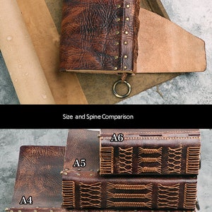 Vintage Cowhide Leather Journal Hand-dyed Antique Travel Notebook With ...