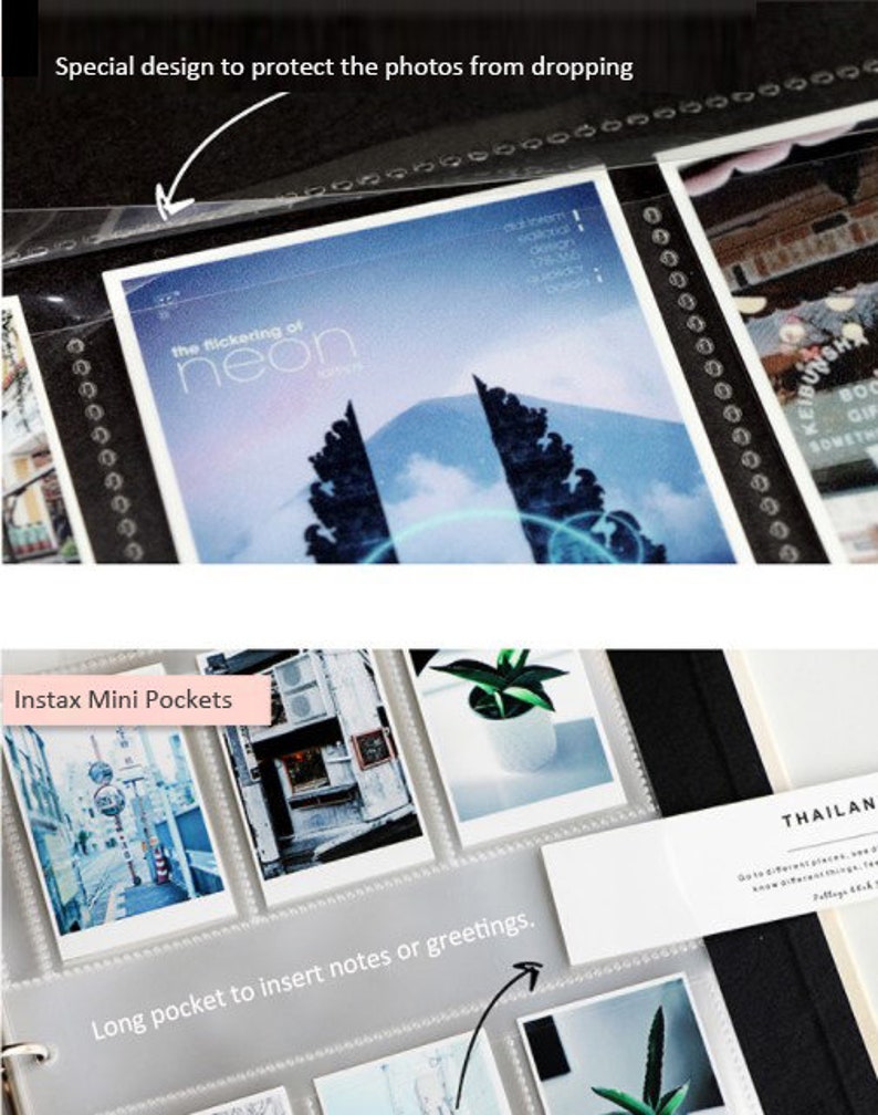 Instax Mini Photo Album. 360 Photos Instax Photo Album With Sleeves ...