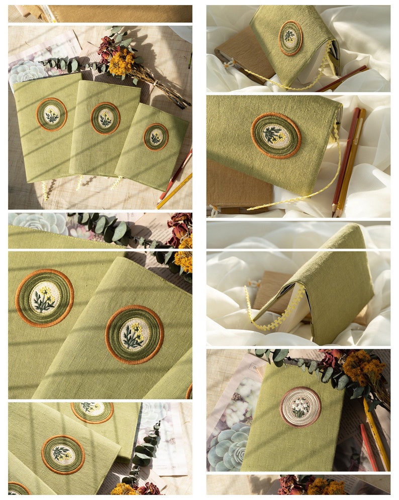 Daisy Calendula Journal Cover Embroidery A5 B6 A6 Notebook - Etsy