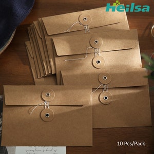 Kraft Envelopes Personalized Rustic Greetings Decoration Stationery ...