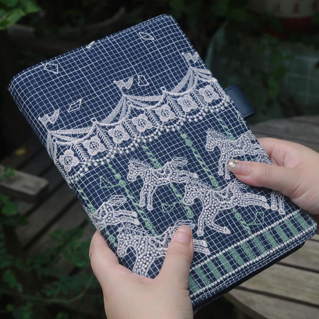 Carousel Embroidered Refillable Notebook Cover | A5, A6, B6 Planner ...