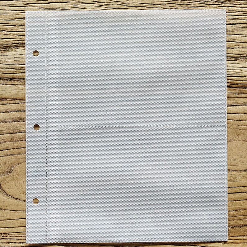 Loose Leaf 4 x 6 inch Transparent Pockets White Black Inside | Etsy