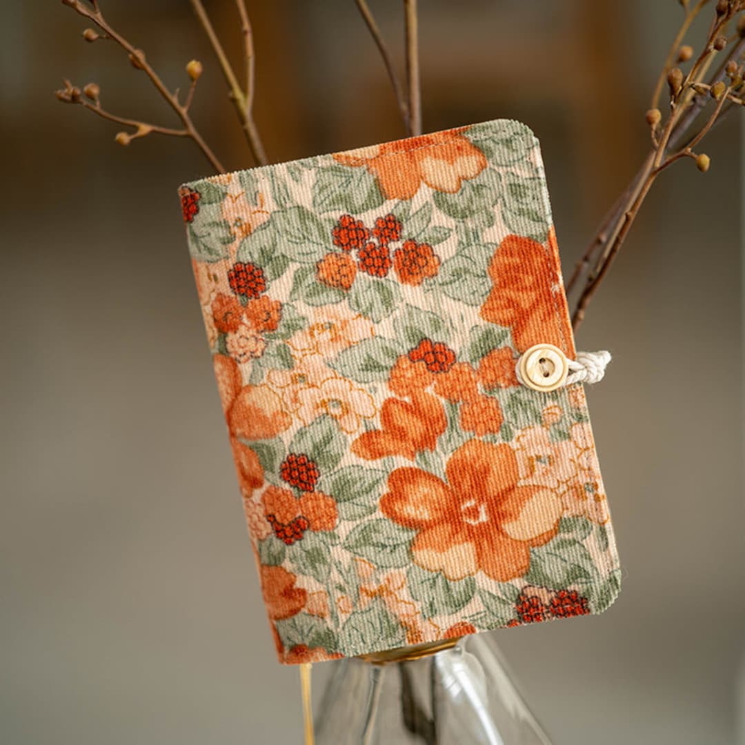 Retro Corduroy Printed Cloth Journal A5 A6 Loose-leaf Wire-bound ...