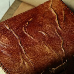 Retro Cowhide Notebook Journal Thickened Custom Leather Diary A6 A5 A4 ...