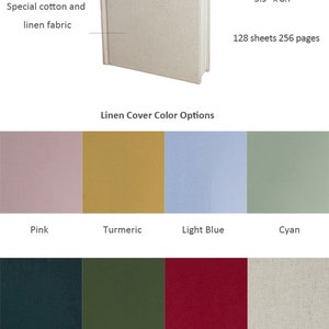 Personalized Embroidery Linen Notebook Journal Hard Cover Large ...