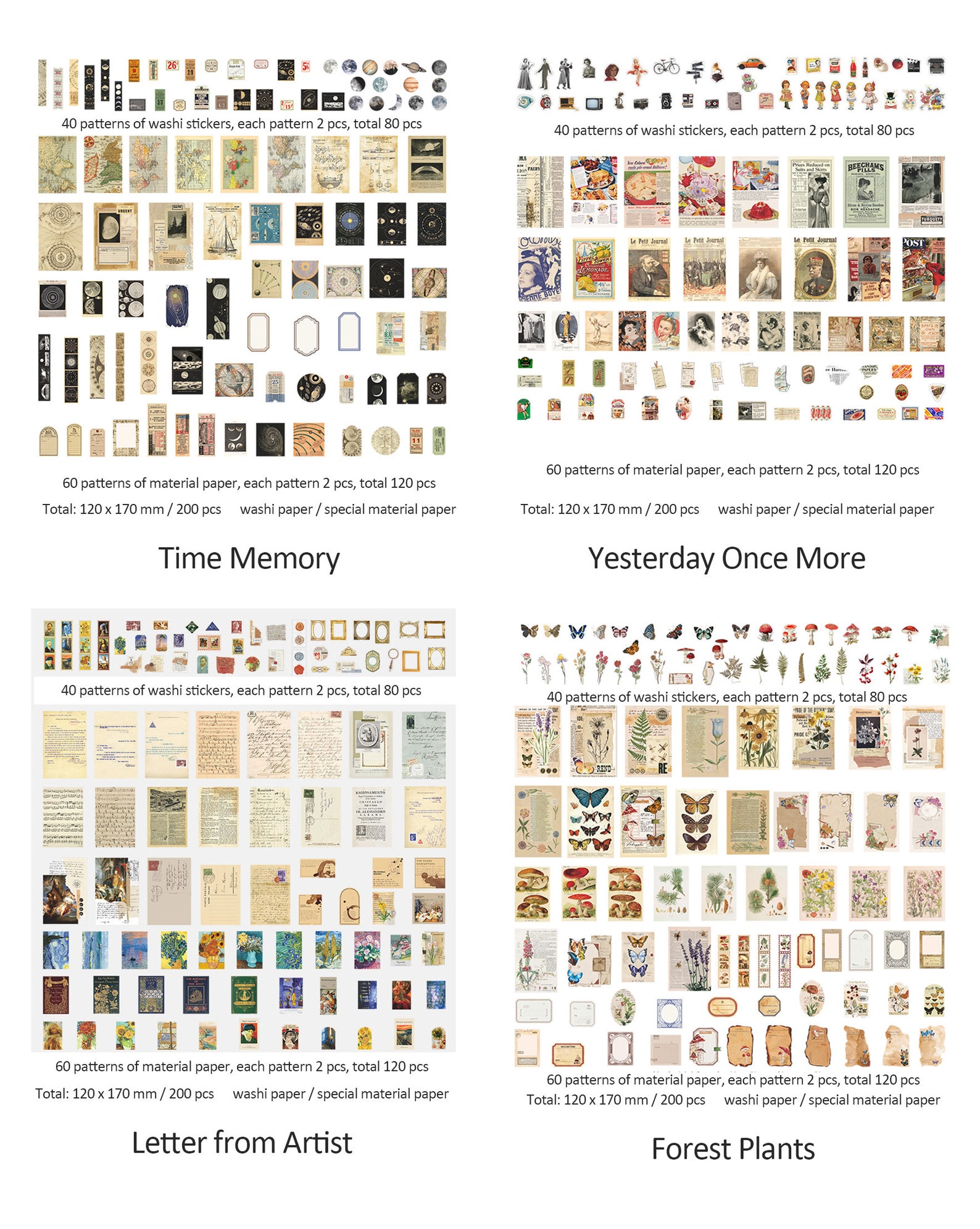 Vintage Junk Journal Ephemera Kit Scrapbook Stickers Galaxy - Etsy