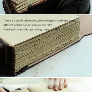 Vintage Cowhide Leather Journal Hand-dyed Antique Travel Notebook With ...
