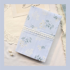 Floral Lace Notebook Journal Cover Handmade Cloth Journal Sleeve Fresh ...