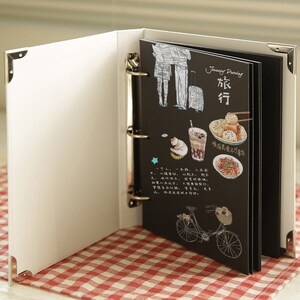 White Cover Black Menu Book, Ring Binder Restaurant Menu, Bakery Menu ...