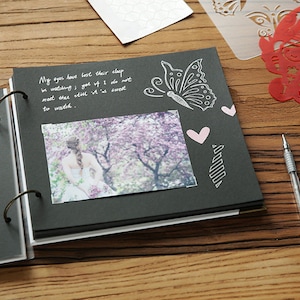 Ring Binder Scrapbook Album. Ribbon Album. Handmade Photo Album. Memory ...