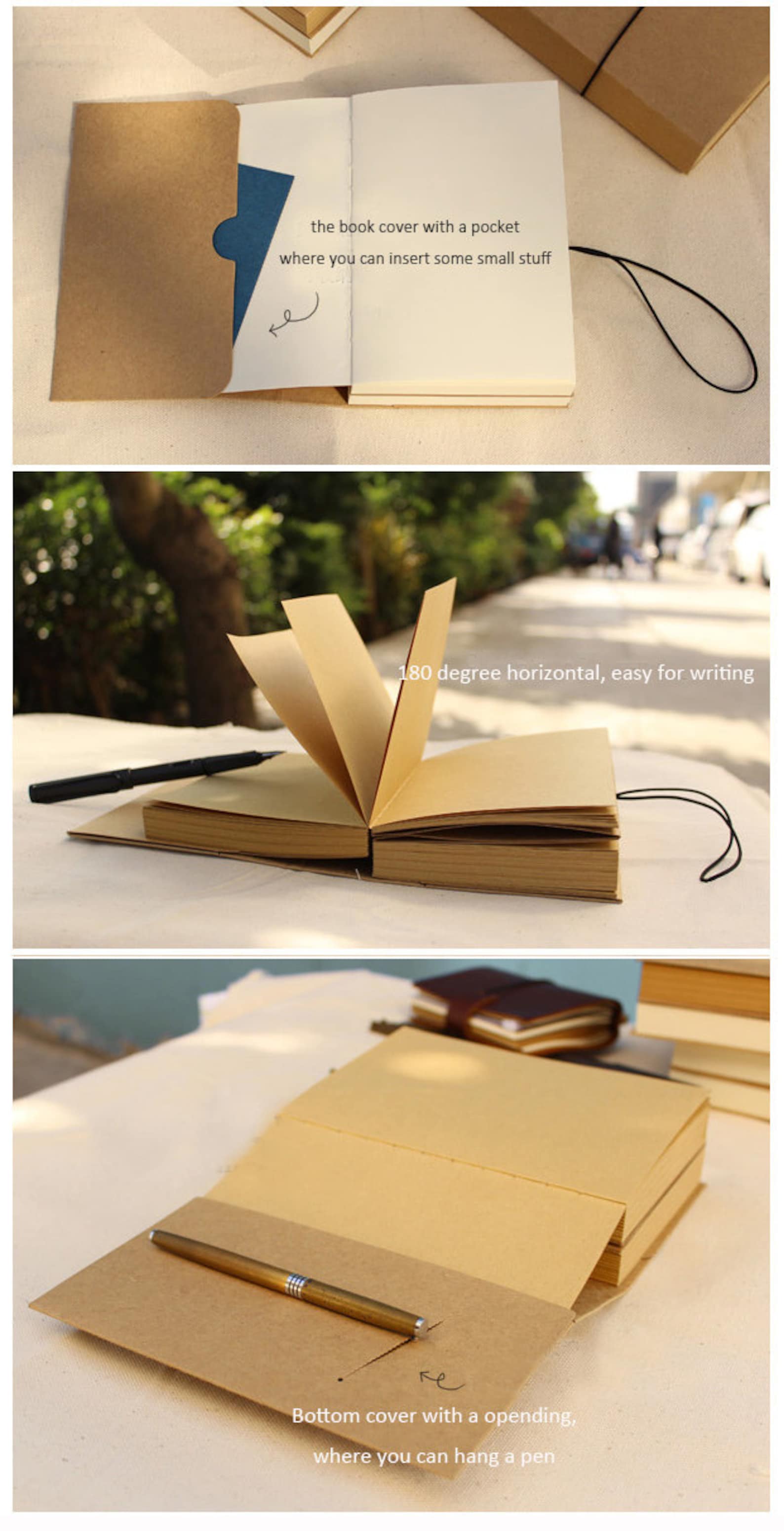 Thick Kraft Brown Paper Notebook Blank Notebook Journal - Etsy