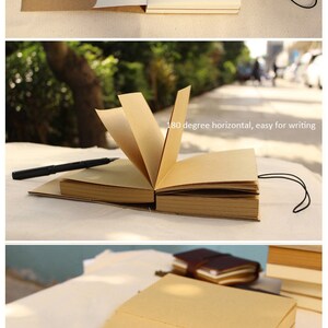 Thick Kraft Brown Paper Notebook Blank Notebook Journal Scrapbook ...