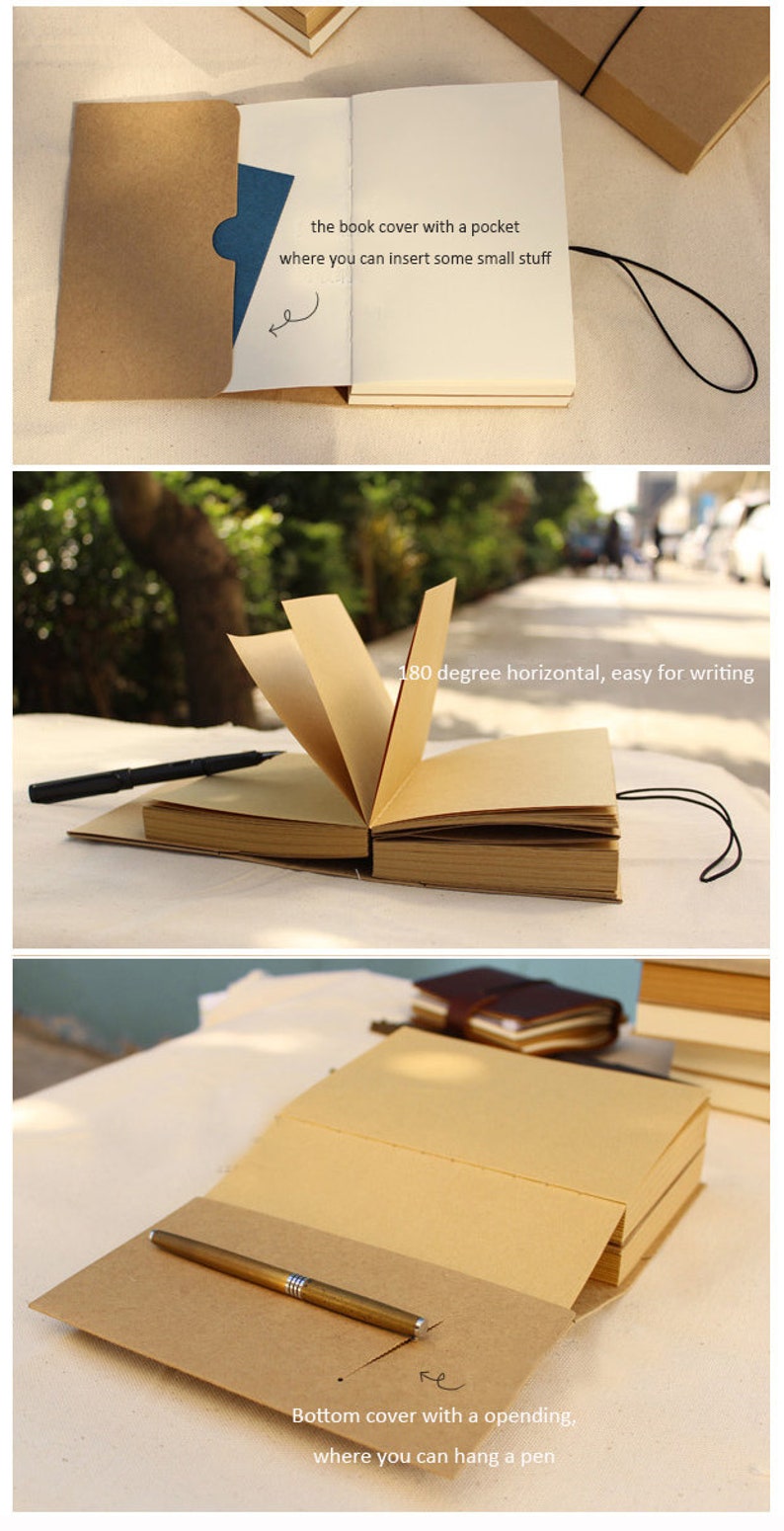 Thick Kraft Brown Paper Notebook Blank Notebook Journal - Etsy
