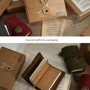 Mini Leather Leather Traveler Notebook Tiny Personalized Journal ...
