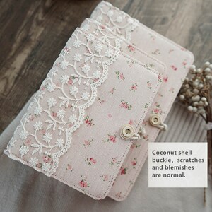 Pink Flower Lace Notebook Original Fabric Journal A5 A6 - Etsy