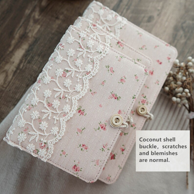 Pink Flower Lace Notebook Original Fabric Journal A5 A6 - Etsy