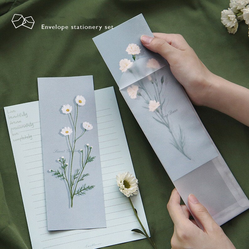 Floral Letter Writing Set Garden Stationery Kit Creative - Etsy
