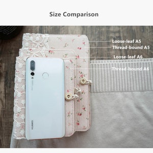 Pink Flower Lace Notebook Original Fabric Journal A5 A6 - Etsy