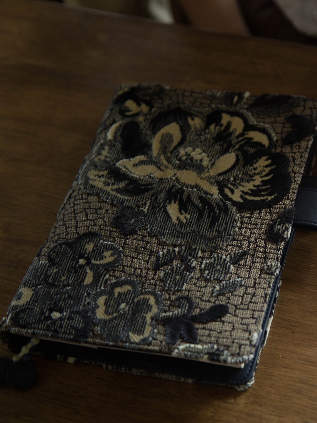 Retro Velvet Peony Flower Notebook Cover Fabric Three-dimensional A5 A6 ...