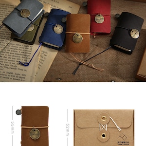 Mini Leather Leather Traveler Notebook Tiny Personalized Journal ...