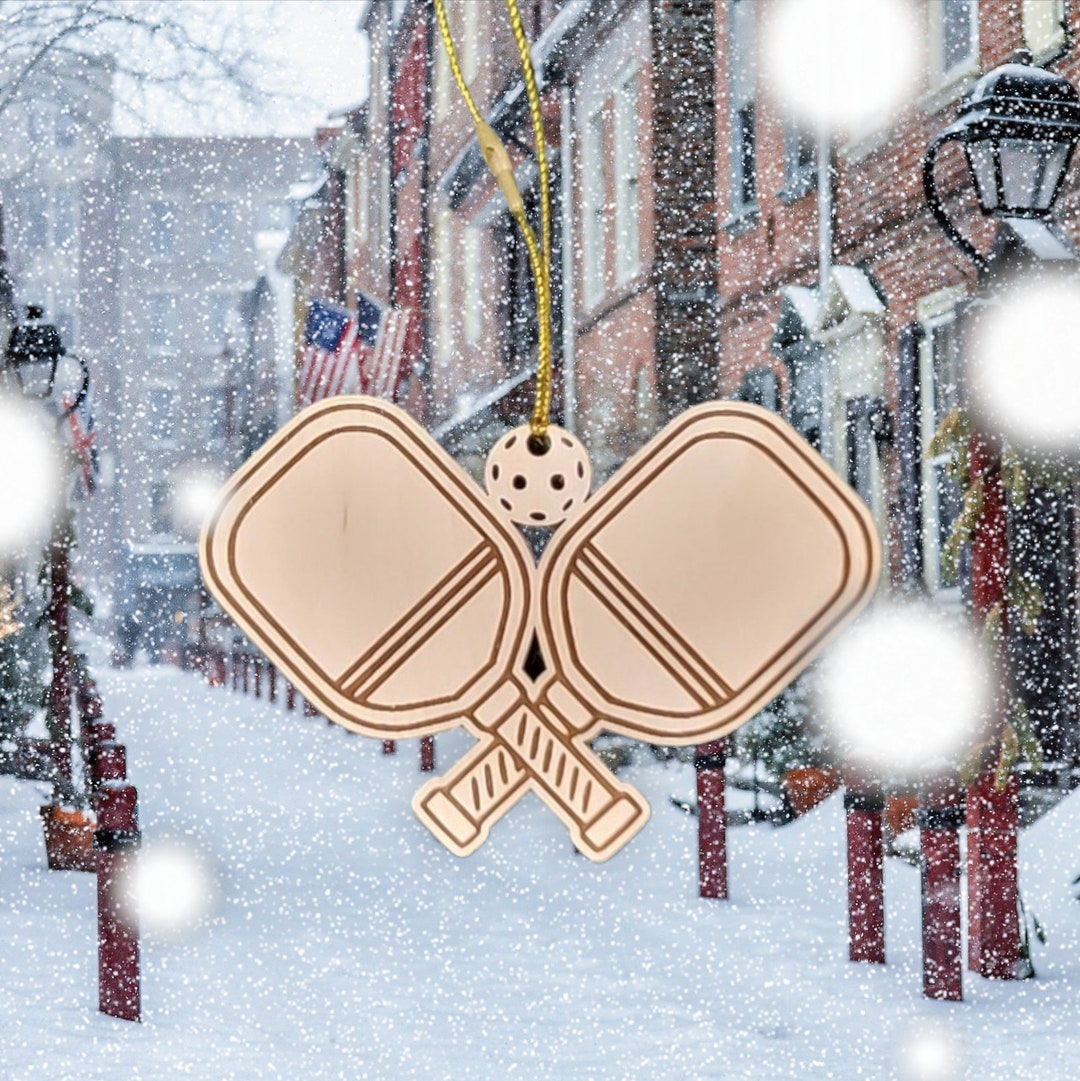 Pickleball Paddle Ornament - Laser Cut - Wooden - Christmas - Etsy