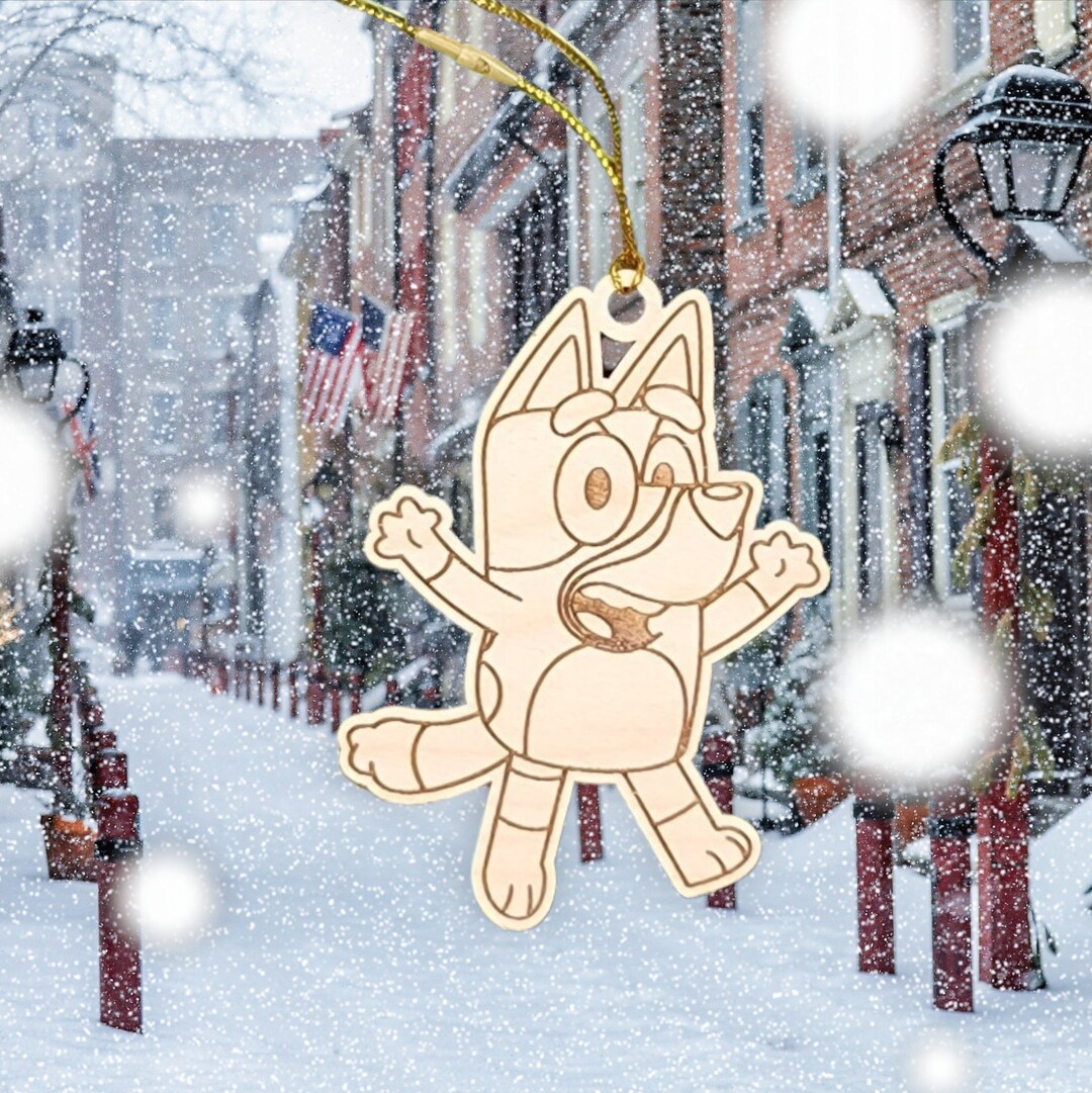 Bluey Heeler Ornament Laser Cut Wooden Christmas - Etsy