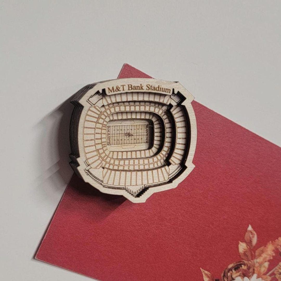 Professional Football Stadium Magnet - Laser Cut - Wooden - Etsy