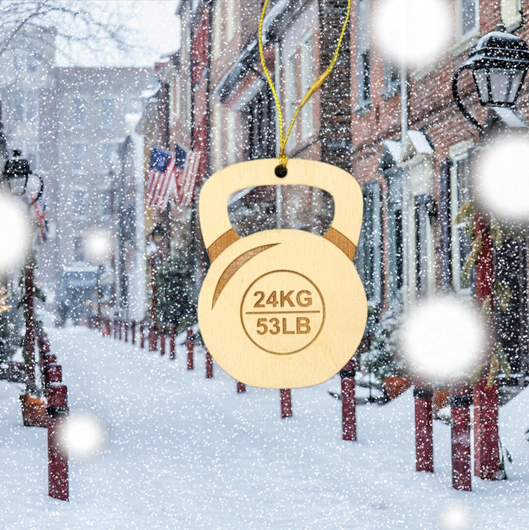 Kettlebell Ornament - Laser Cut - Wooden - Christmas - Etsy