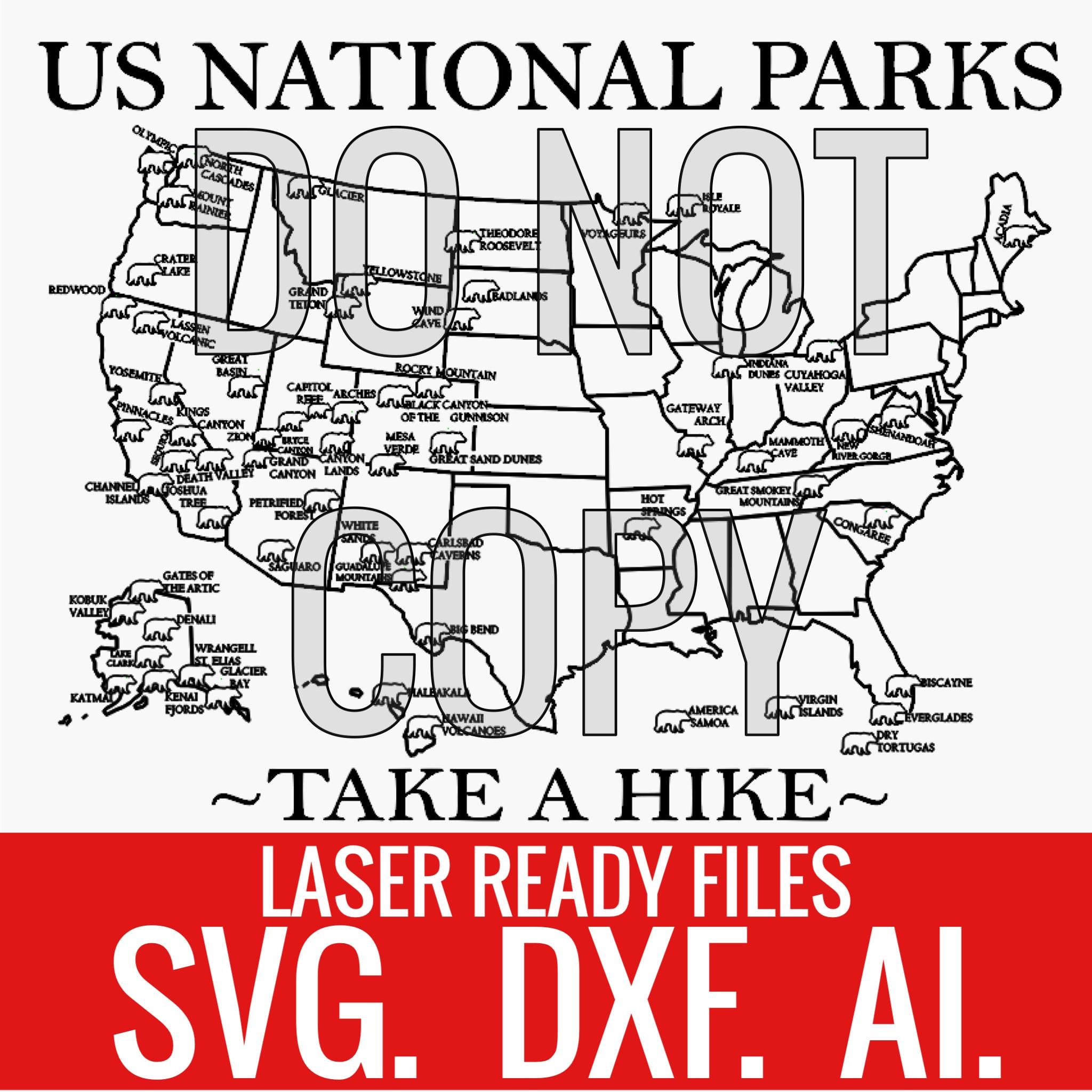 United States National Parks Map, Tracking Travel Map, Printable State ...