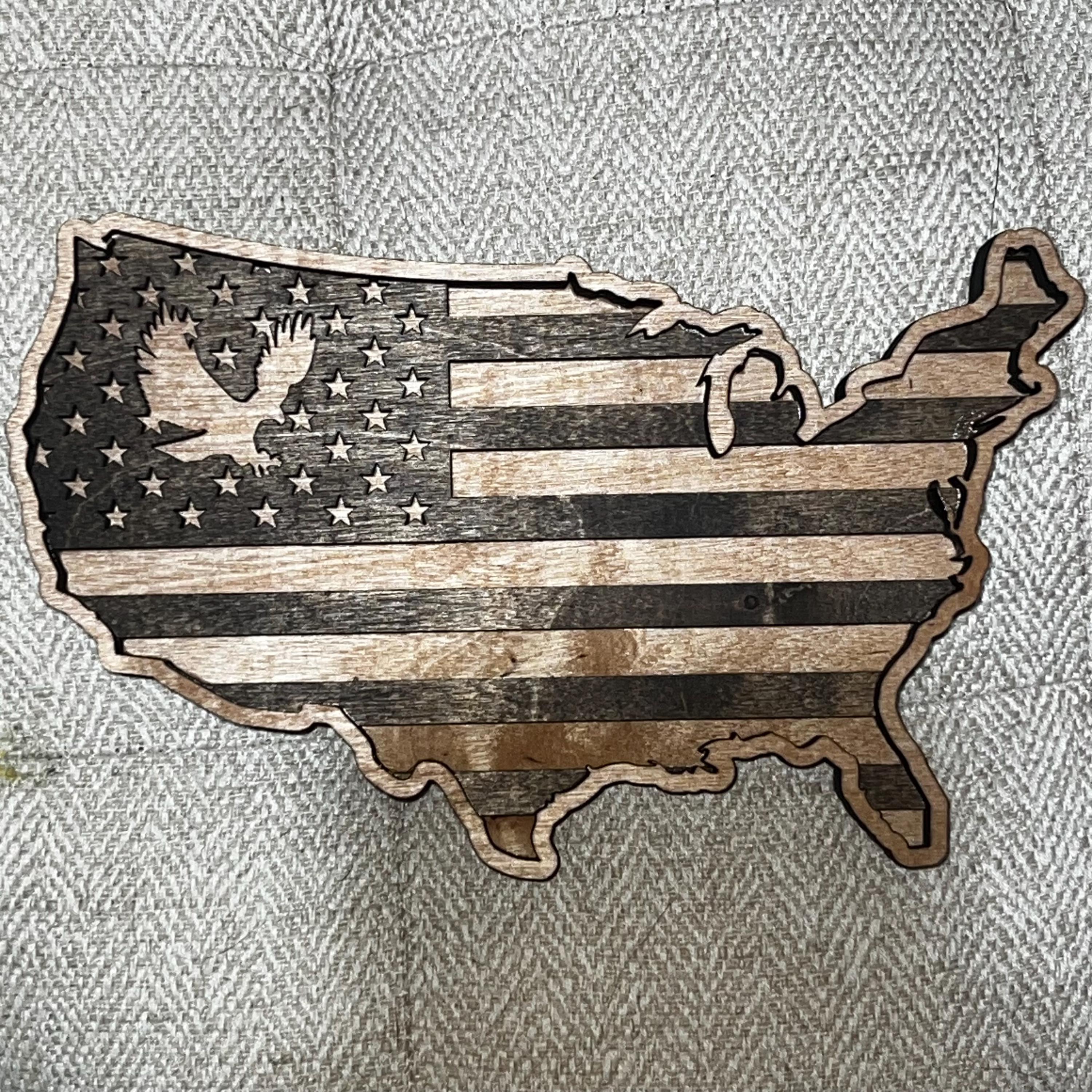 Laser Ready Files Layered United States of America Flag Eagle Digital ...