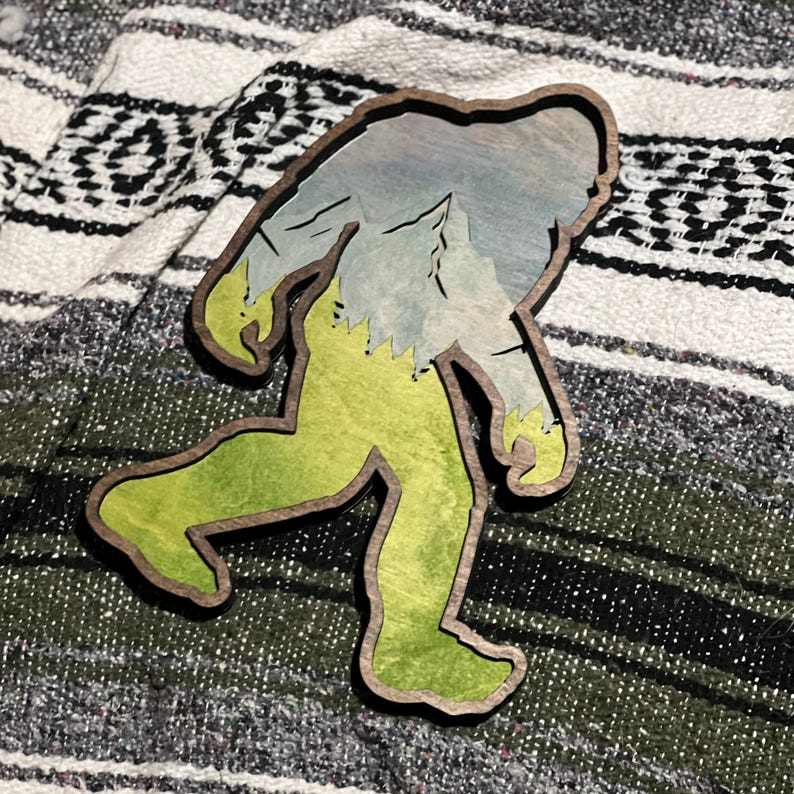 Laser Ready Files Layered Bigfoot Digital File SVG DXF AI - Etsy