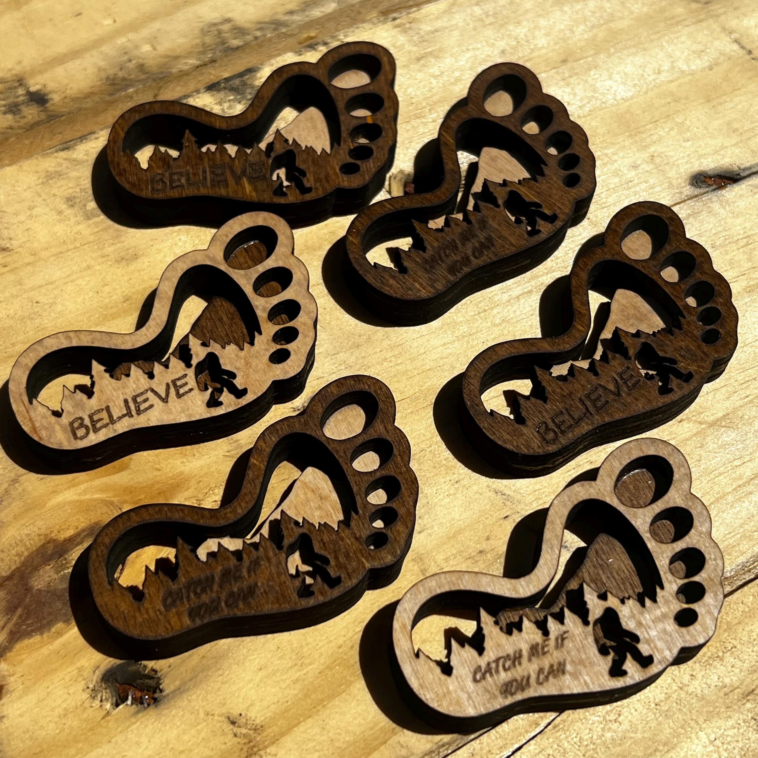 Laser Ready Files Bigfoot Sasquatch Foot Magnets/sign Digital File SVG ...