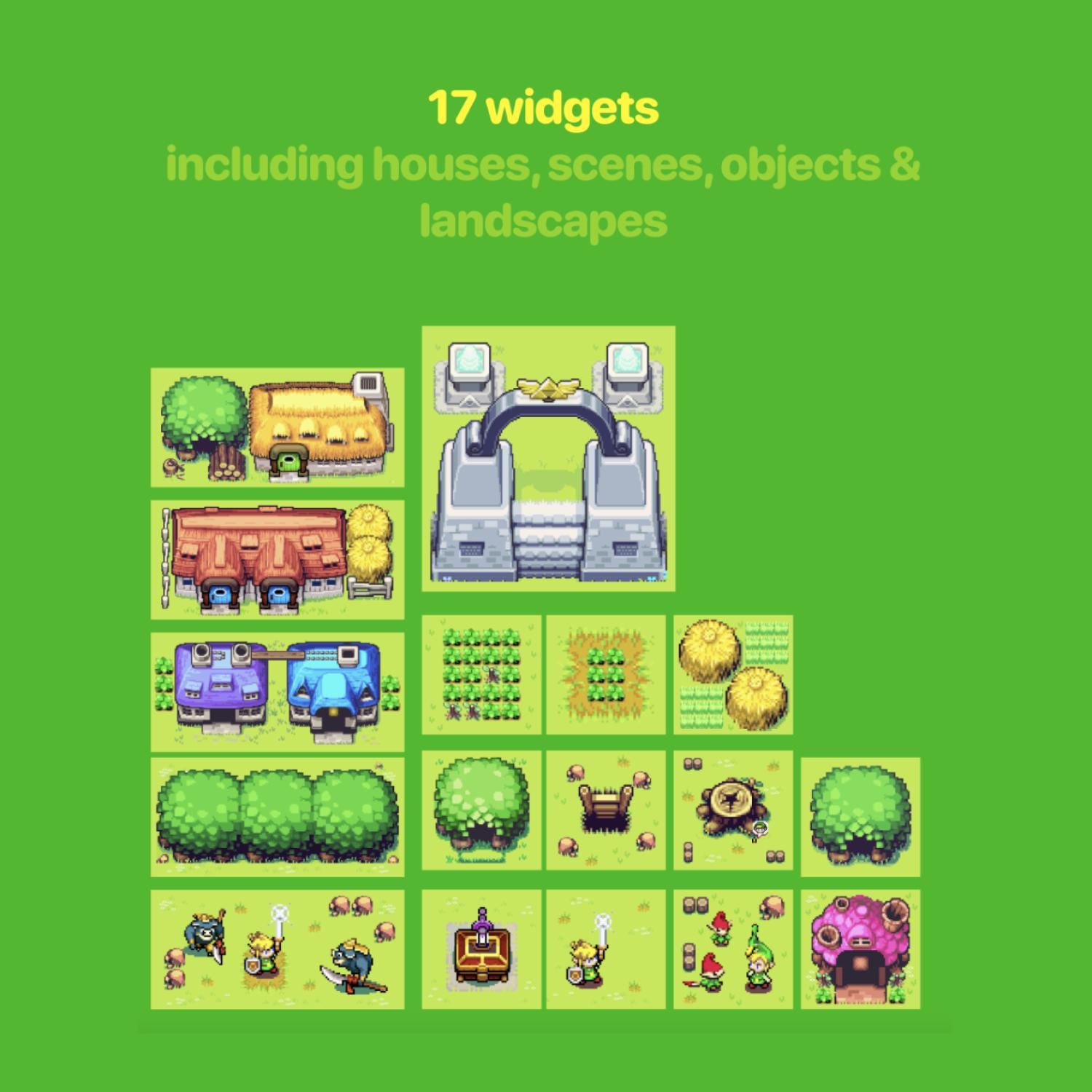 Zelda Minish Cap iPhone Icon Pack: Pixel Game Ios Theme (digital ...