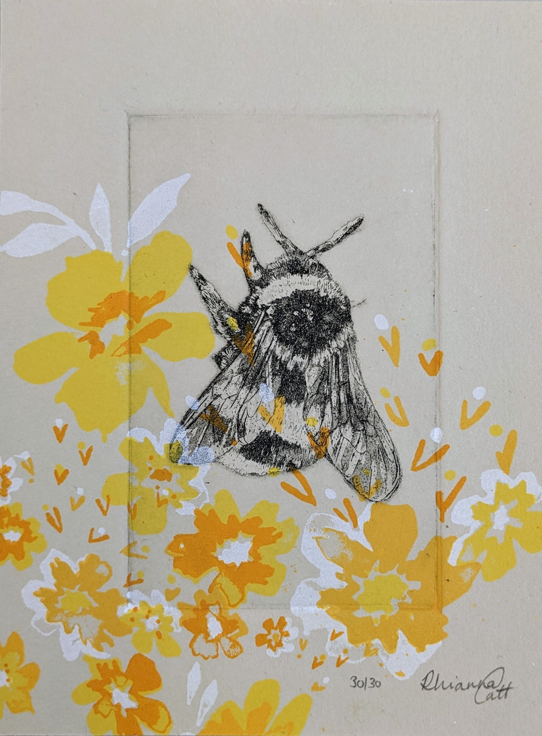 Guardian Original Print Etching & Screen Print Rhianna Catt - Etsy