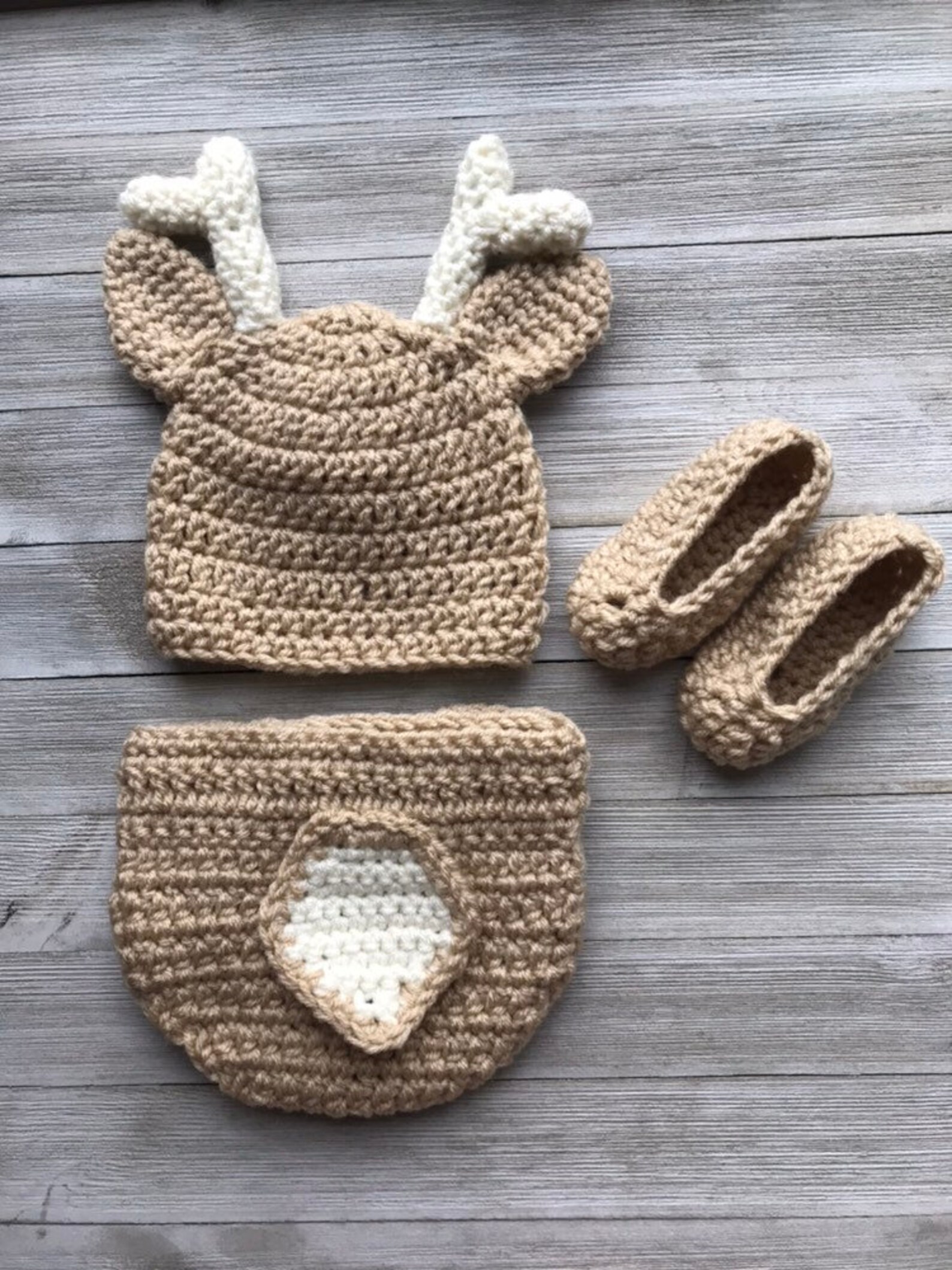 Deer Beanie Set Doe Beanie Set Baby Deer Costume Halloween - Etsy