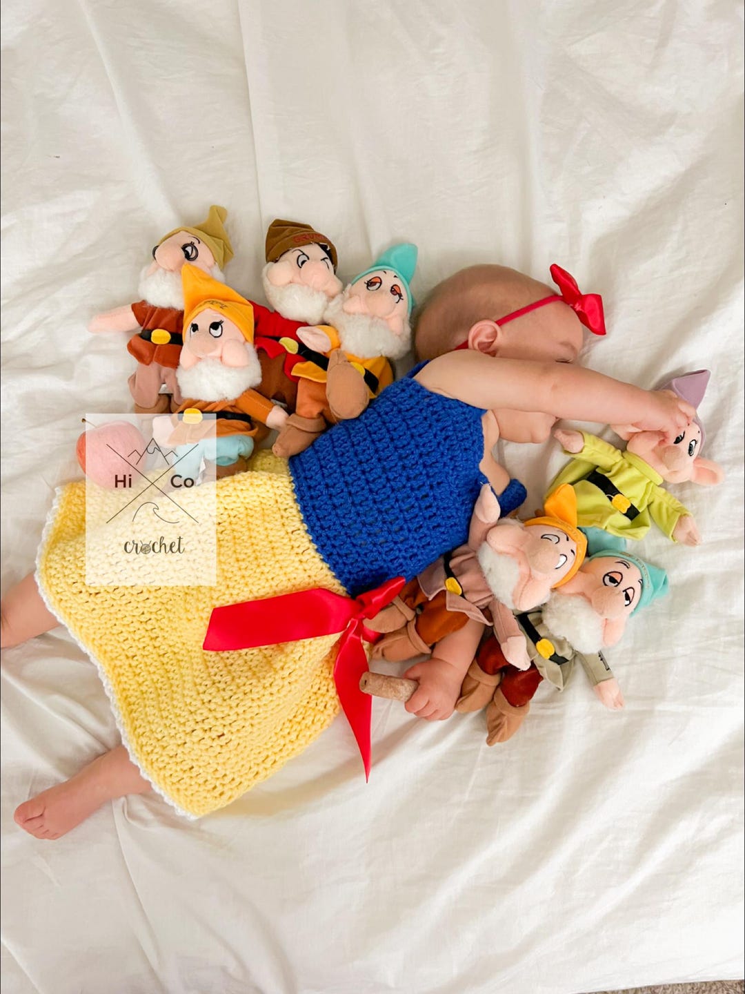 Crochet Snow White Costume Dress, Princess Birthday Party Outfit - Etsy