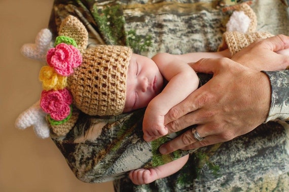 Deer Beanie Set Doe Beanie Set Baby Deer Costume Halloween - Etsy