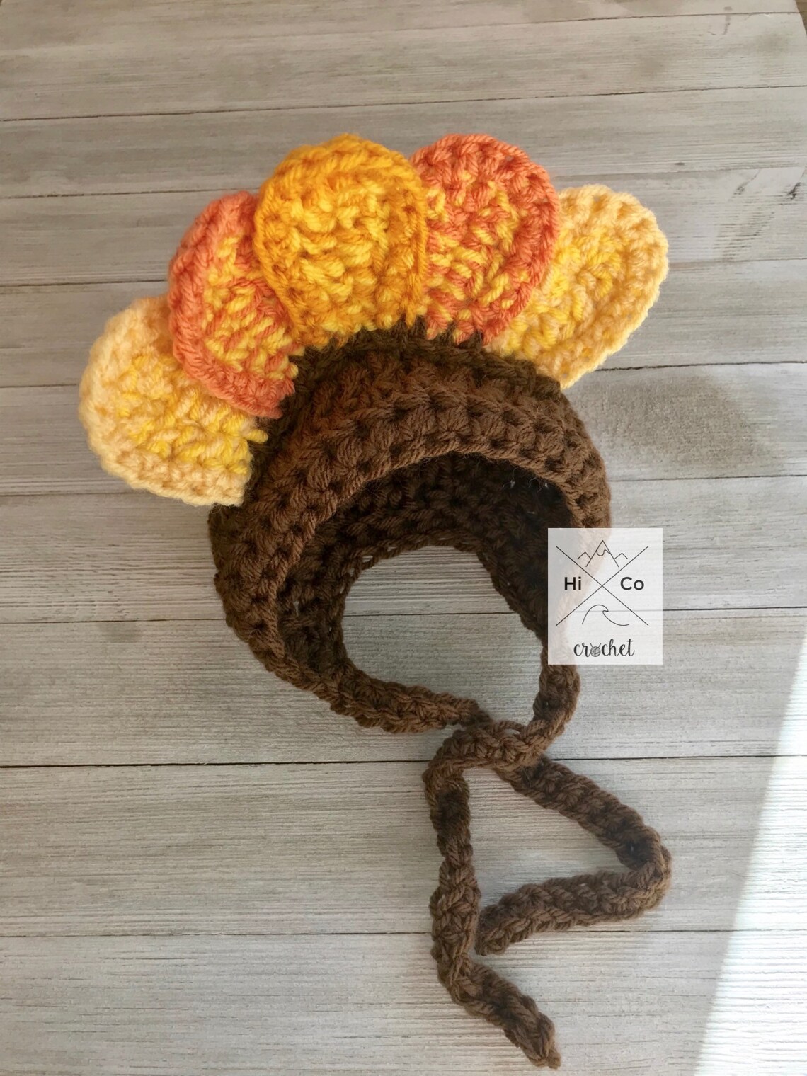 Turkey Hat Crochet Turkey Hat Turkey Bonnet Turkey - Etsy
