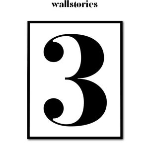 Number Three Print Number 3 3 Print Number 3 Art (Download Now) - Etsy