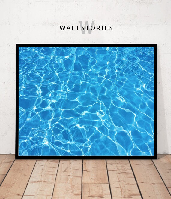 Water Print, Blue Water Print, Water Decor, Water Photography, Water ...