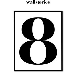 Number Eight Print, Number 8, 8 Print, Number 8 Art, Printable Number ...