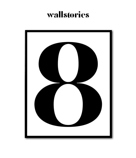 Number Eight Print, Number 8, 8 Print, Number 8 Art, Printable Number ...