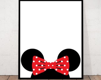 Minnie Mouse Print | Etsy