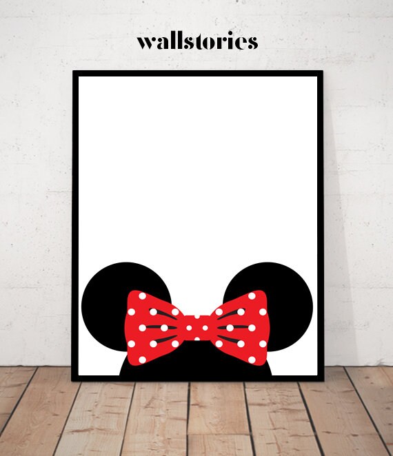 Minnie Mouse Poster Minnie Mouse Print Minnie Printables | Etsy