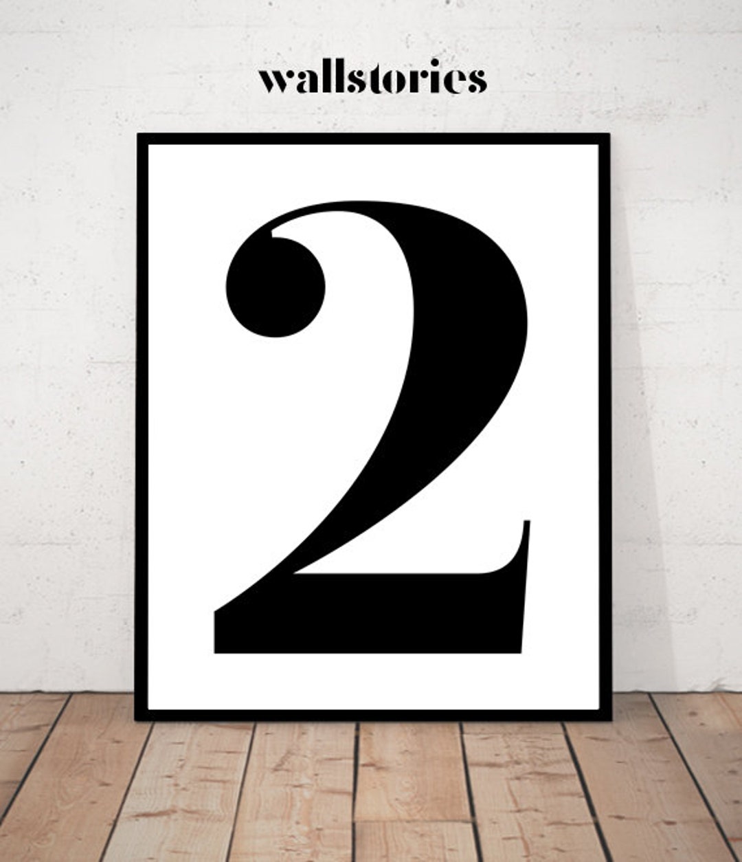 Number Two Print, Number Two, 2 Print, Number 2 Art, Printable Number ...
