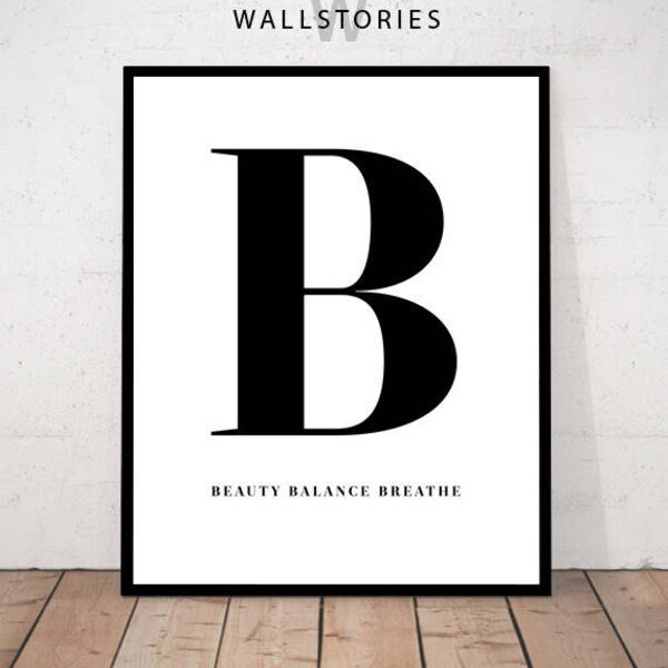 Letter B Poster - Etsy