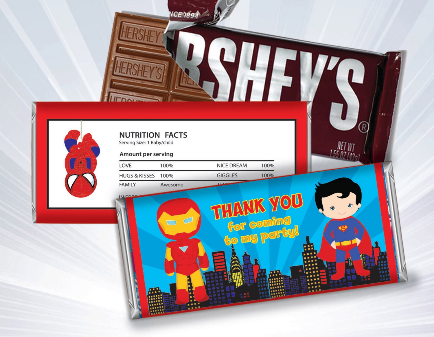 SUPERHERO Candy bar . Party Decorations. Superhero Printables. | Etsy