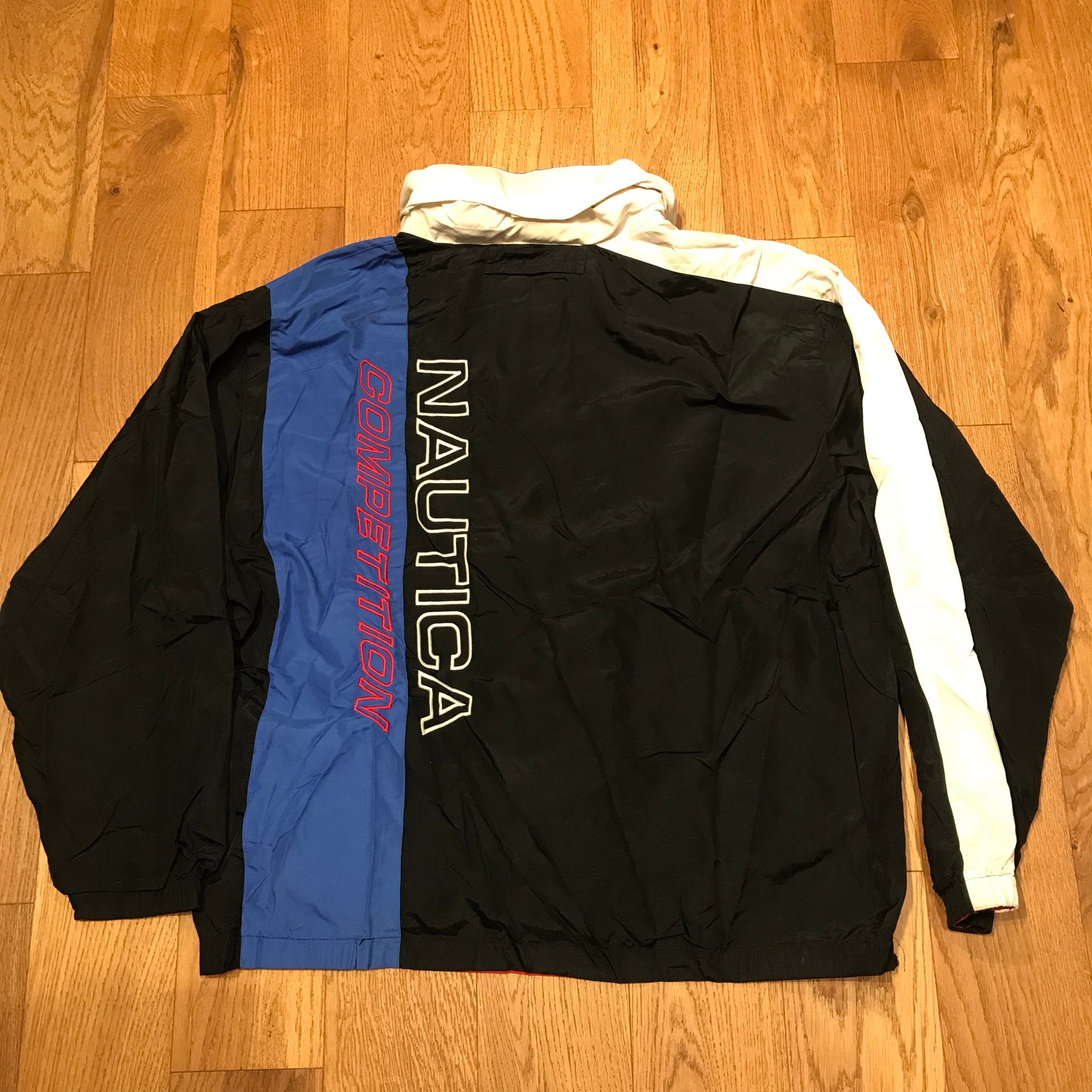 Vintage Nautica Competition Reversible Jacket 90s Full Zip Collapsible ...